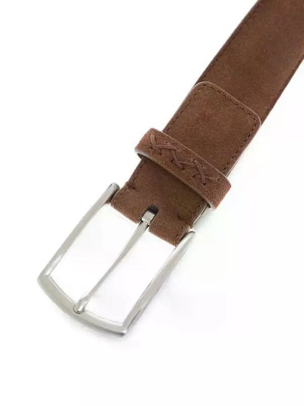 Zegna Suede Buckle-fastening Belt
