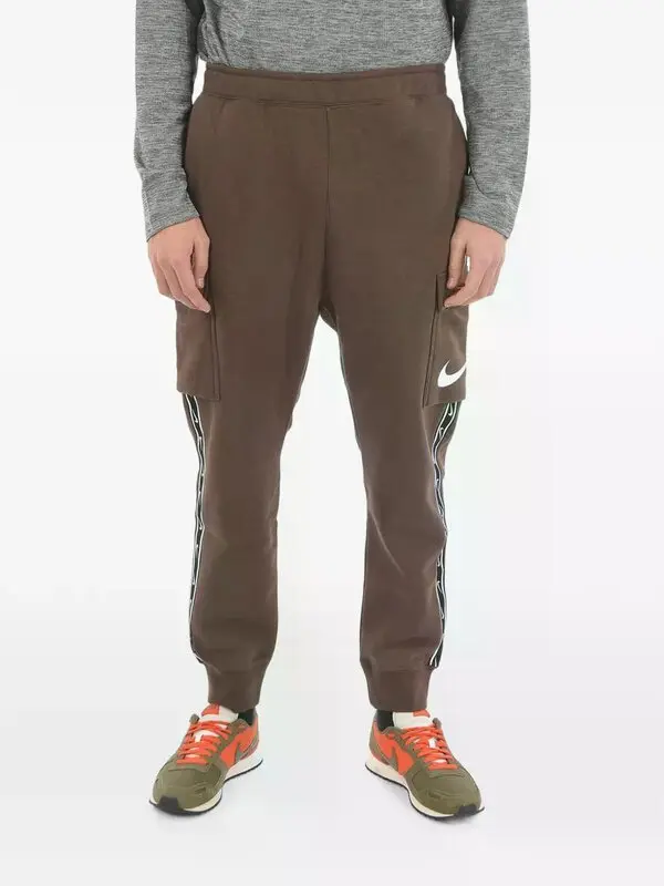 Nike Logo-stripe Cargo Pants - Brown