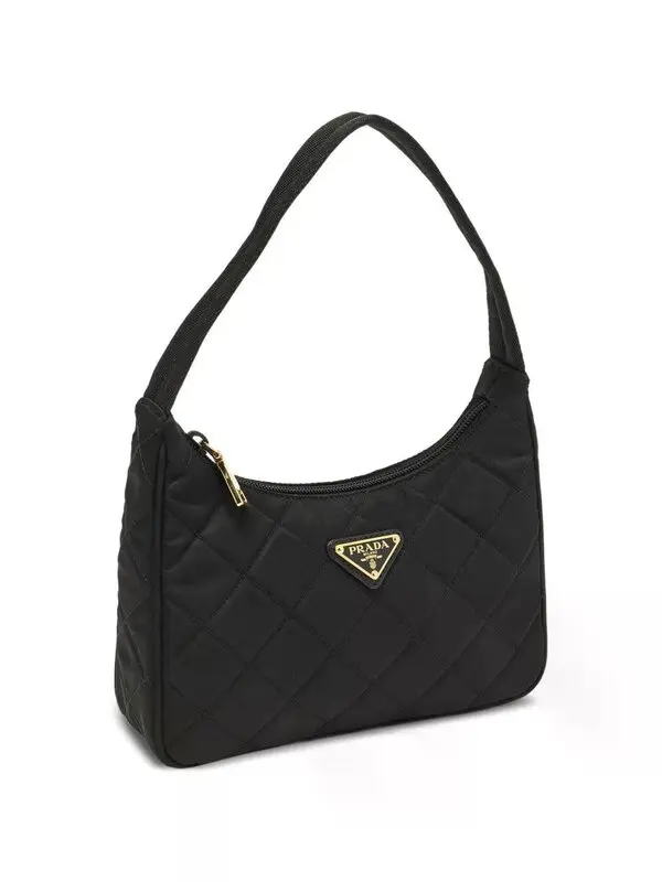 Prada Medium Re-nylon Tessuto Quilted Tote Bag - Black