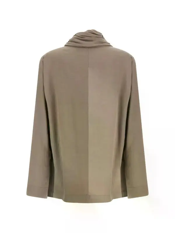 NUDE Draped Asymmetrical-panel Blouse