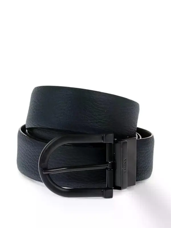 Zegna Reversible Grained Leather Belt
