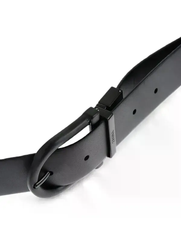 Zegna Reversible Grained Leather Belt
