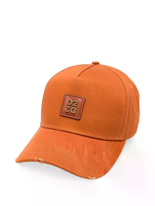 Dsquared2 Logo-patch Distressed Baseball Cap - Orange