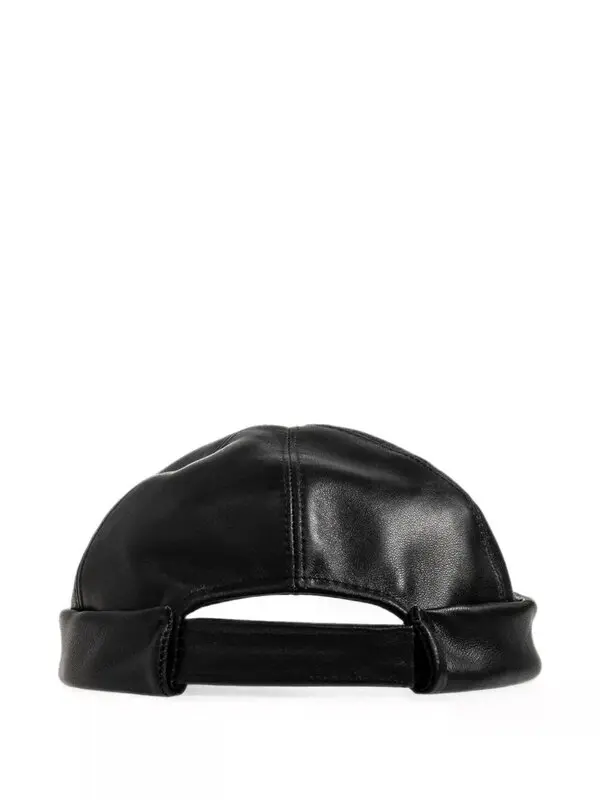 Moschino Logo-patch Leather Hat