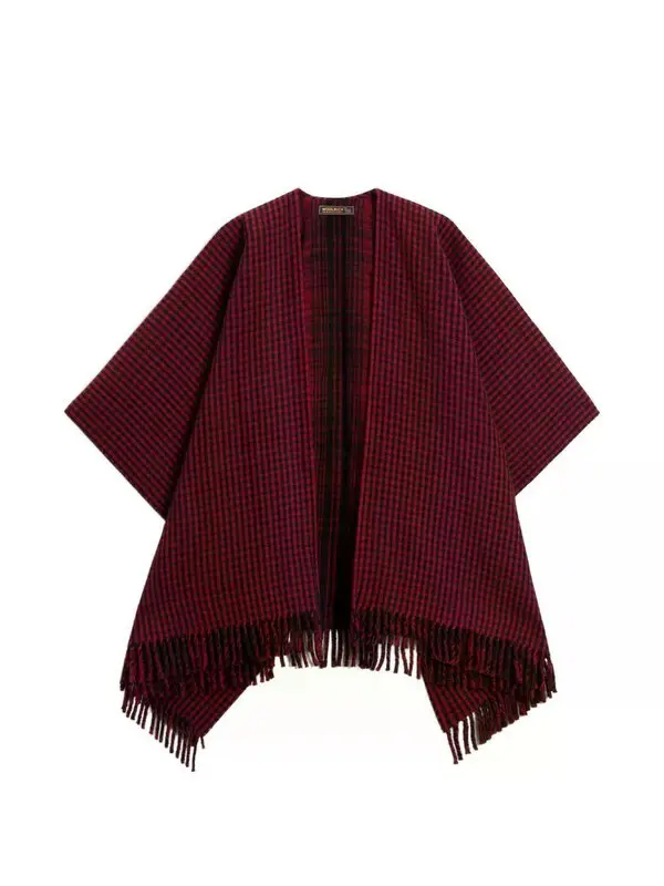 Woolrich Check Fringed Cape