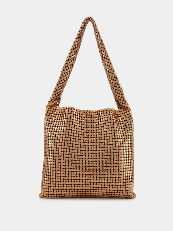 Rabanne Copper Pixel Handbag - Orange