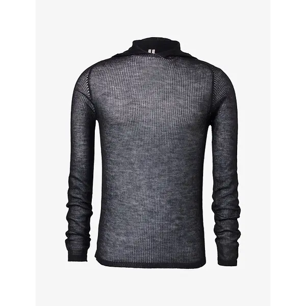Rick Owens Maglia Hooded Cashmere Jumper - Black