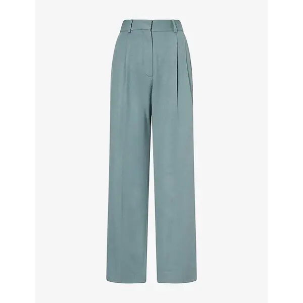 BLAZÉ MILANO Mystère" Fox Wool And Cashmere Trousers - Navy