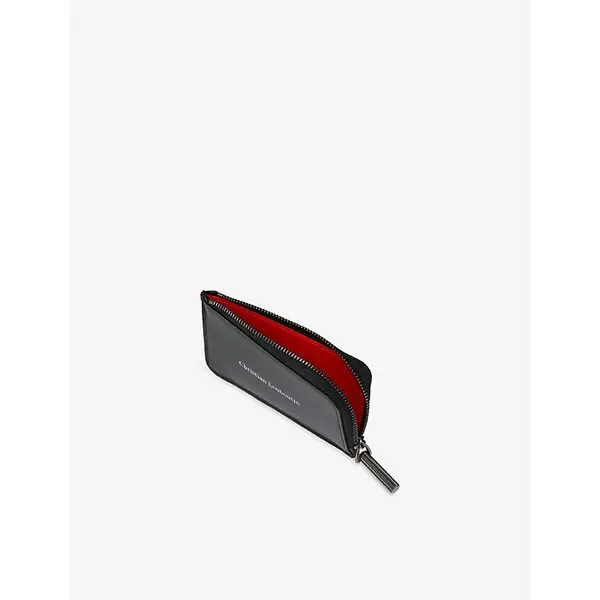 CHRISTIAN LOUBOUTIN Canopy Zipped Leather Card Holder