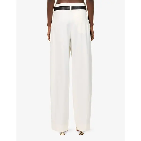 DARKPARK Ronda Belted Pleated Woven Trousers