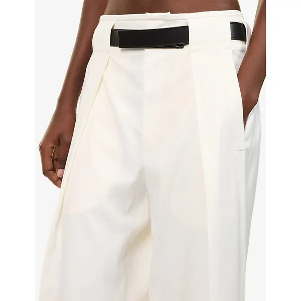 DARKPARK Ronda Belted Pleated Woven Trousers