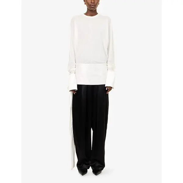 DARKPARK Luna Asymmetric Detail Jersey Top