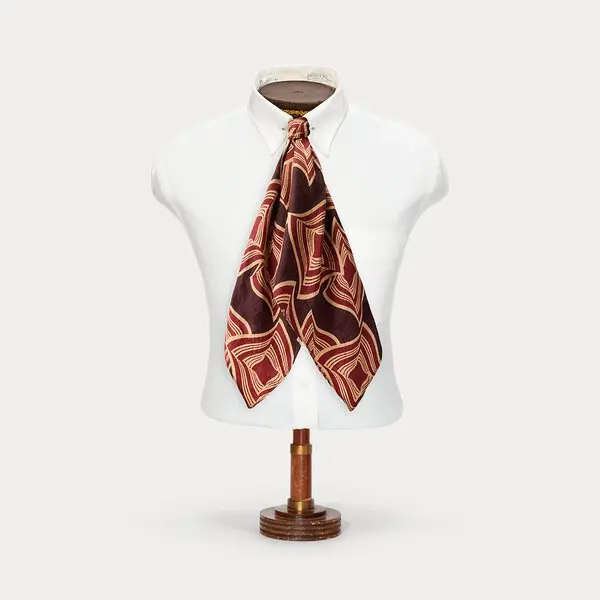 Ralph Lauren Wavy-geometric Silk Jacquard Cravat