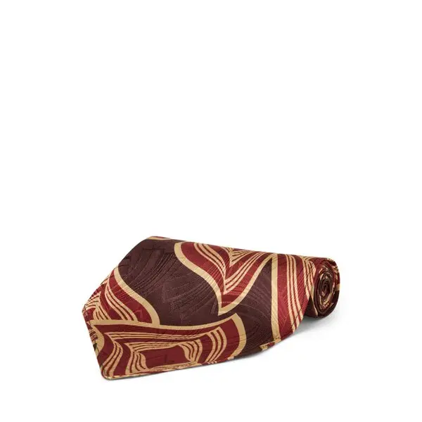 Ralph Lauren Wavy-geometric Silk Jacquard Cravat