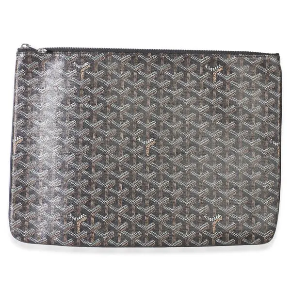 Goyard Goyardine Canvas Senat Pouch Gm - Black
