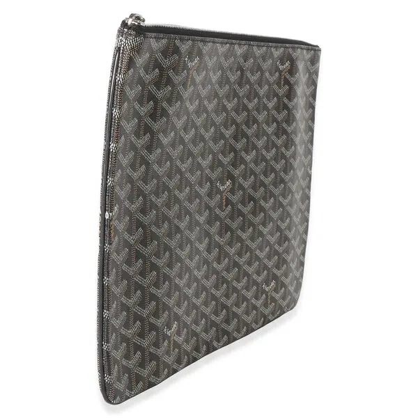 Goyard Goyardine Canvas Senat Pouch Gm - Black