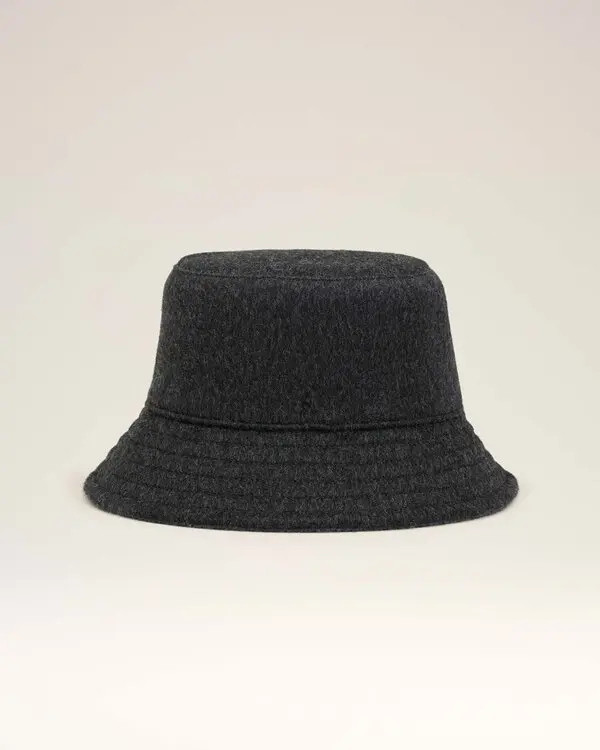 AMI Paris De Coeur Embossed Wool Bucket Hat