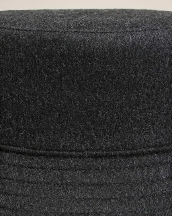 AMI Paris De Coeur Embossed Wool Bucket Hat