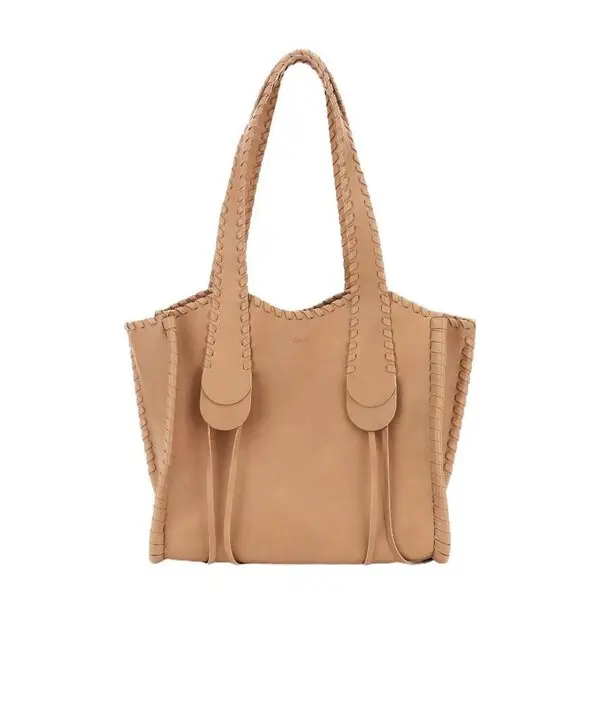 Chloé Monogram Fringe-trimmed Tote Bag - Light Tan