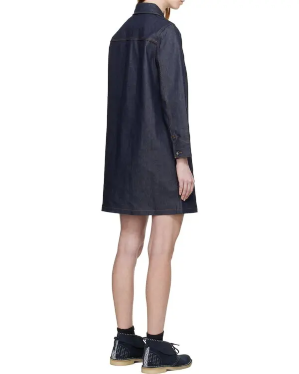 A.p.c. Half-buttoned Denim Dress