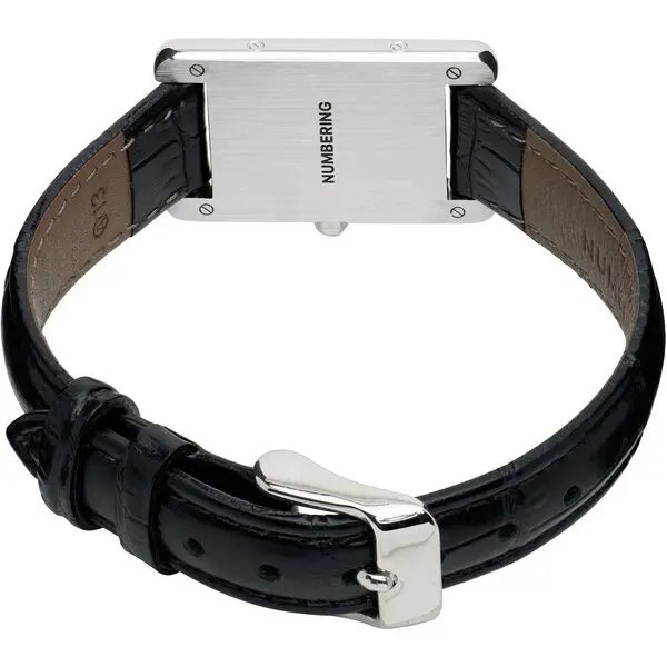 NUMBERING Crocodile-embossed Leather Bracelet