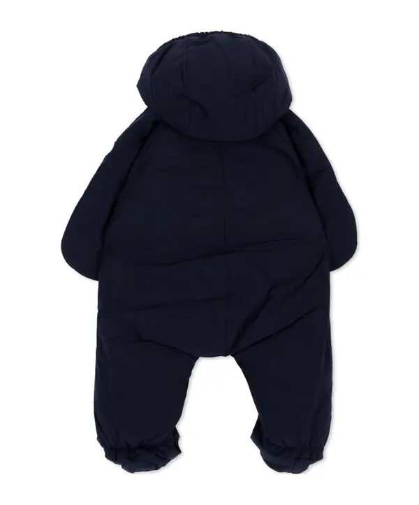 Petit Bateau Long Sleeve Hooded Bodysuit With Integrated Footies