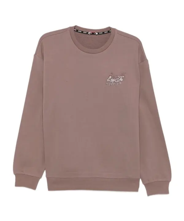 Liu Jo Rhinestone-embellished Drop-shoulder Sweatshirt