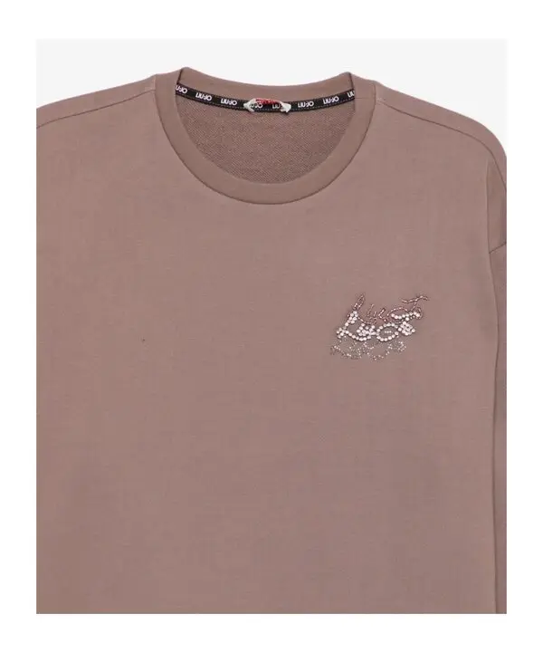 Liu Jo Rhinestone-embellished Drop-shoulder Sweatshirt