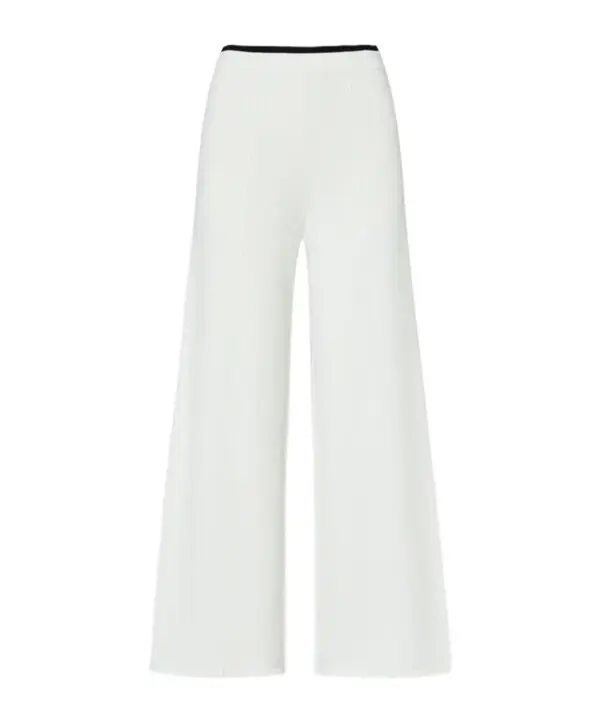 Liu Jo Contrast-trim Palazzo Pants - White