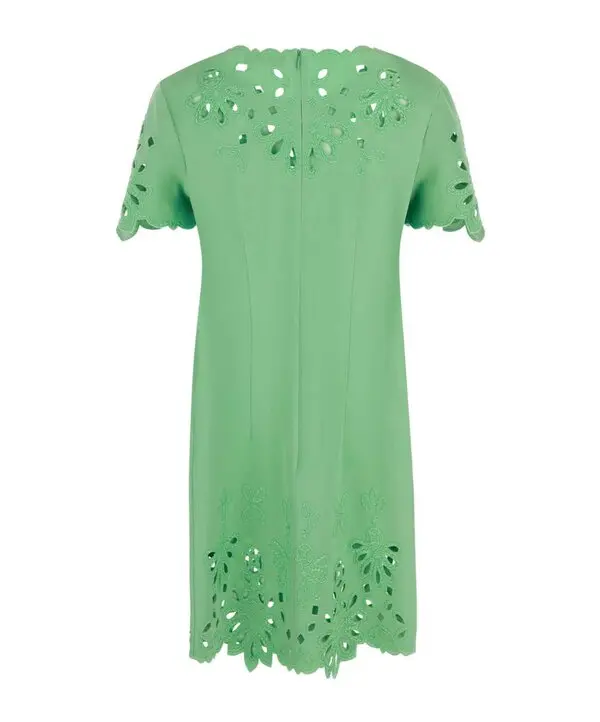 Ermanno Scervino Cut-out Embroidered Shift Mini Dress