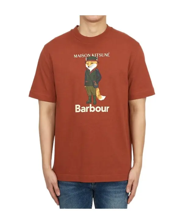 Barbour Logo-print Cotton T-shirt - Brown
