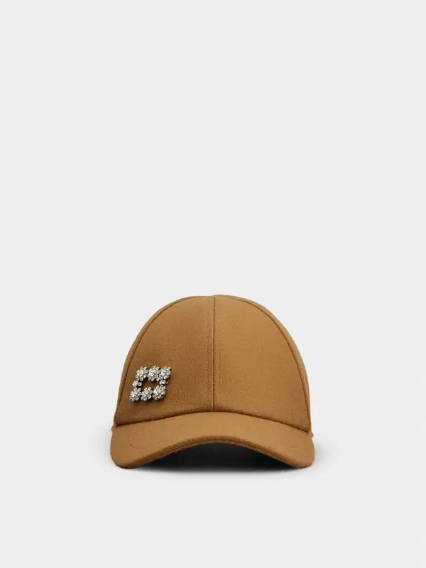 ROGER VIVIER Efforescence Baseba Cap In Woo - Camel