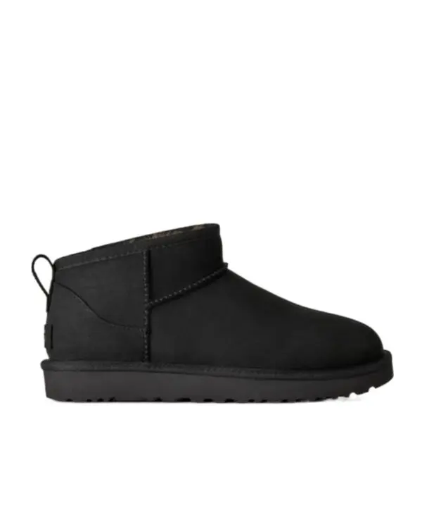 UGG Classic Ultra Mini Nubuck Ankle Boots - Black