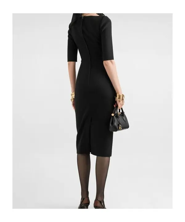Dolce & Gabbana Double Wool Crêpe Midi Dress