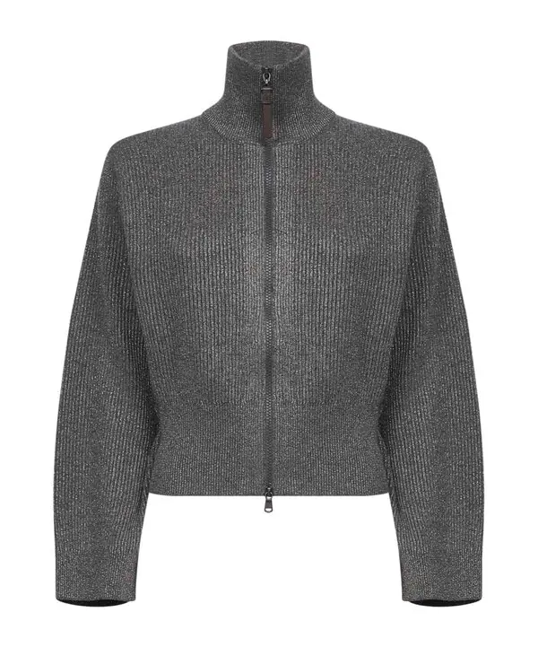 Brunello Cucinelli High Neck Zip-up Jacket