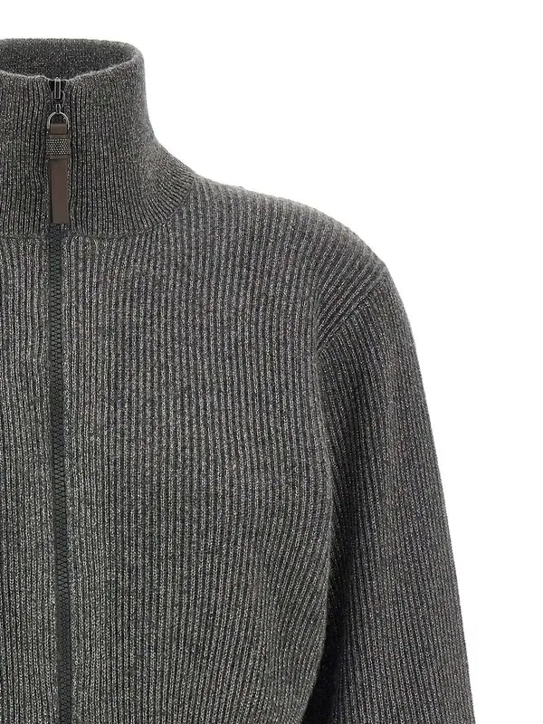 Brunello Cucinelli High Neck Zip-up Jacket - No
