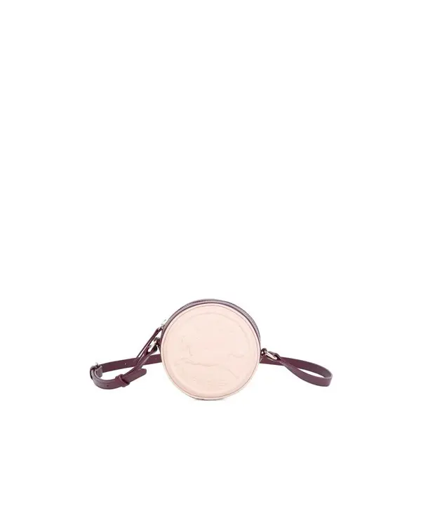 Chloé Horse-embossed Circular Shoulder Bag - Nude