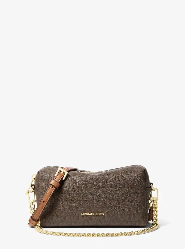 Michael Kors Bryant Small Signature Logo Crossbody Bag In By - Brown
