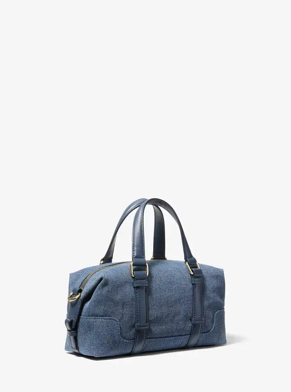 Michael Kors Teddi Extra-small Washed Denim Slouchy Crossbody Bag In By