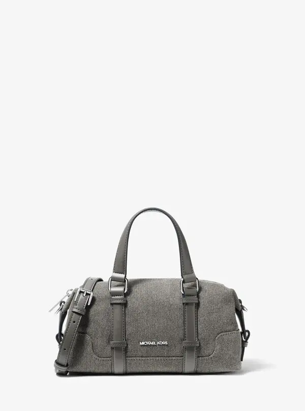 Michael Kors Teddi Extra-small Washed Denim Crossbody Bag In By - Grey