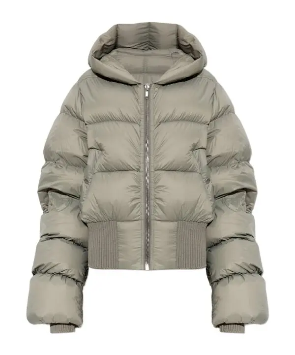 Rick Owens Hooded Down Jacket - Green