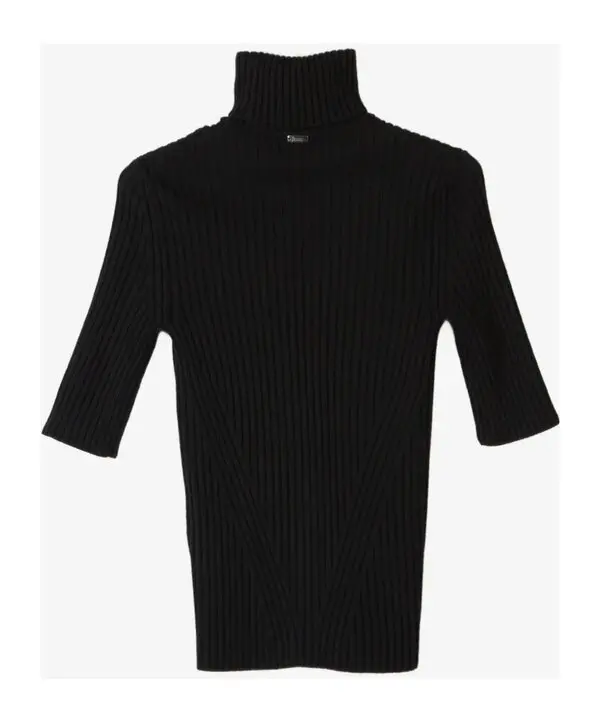 Herno Ribbed-knit Mock Neck Sweater - Black