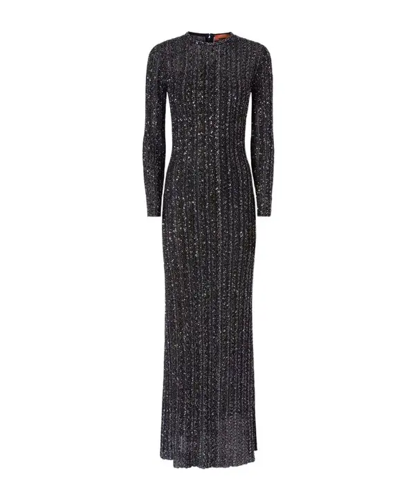 Missoni Striped Sequin Knitted Maxi Dress - Multi-color