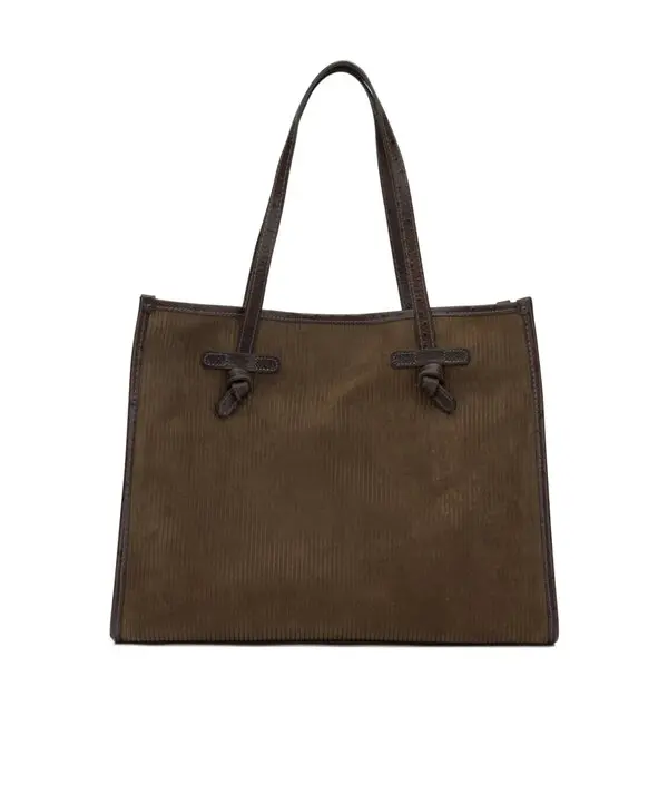 GIANNI CHIARINI Ribbed Tote Bag With Top Handles - Green