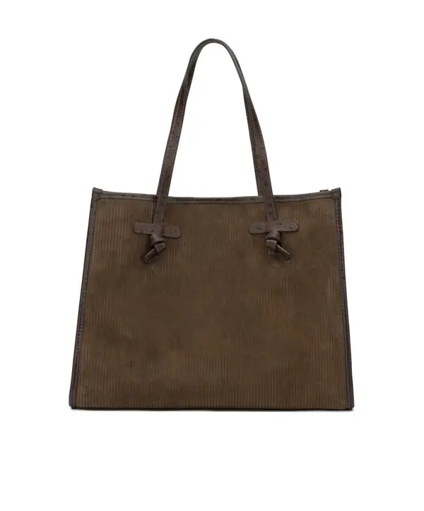 GIANNI CHIARINI Ribbed Tote Bag With Top Handles - Green