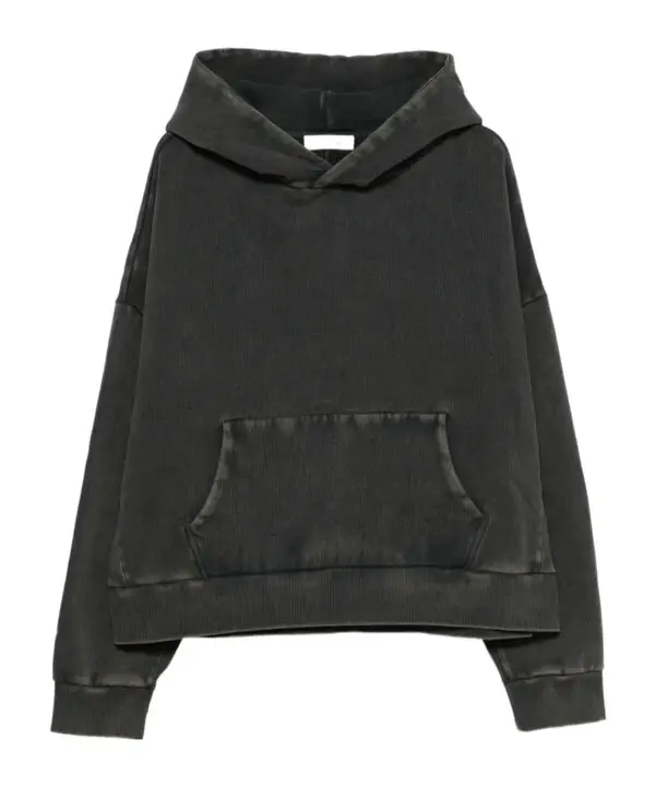 ENTIRE STUDIOS Washed-finish Hooded Sweatshirt - Dark Gray