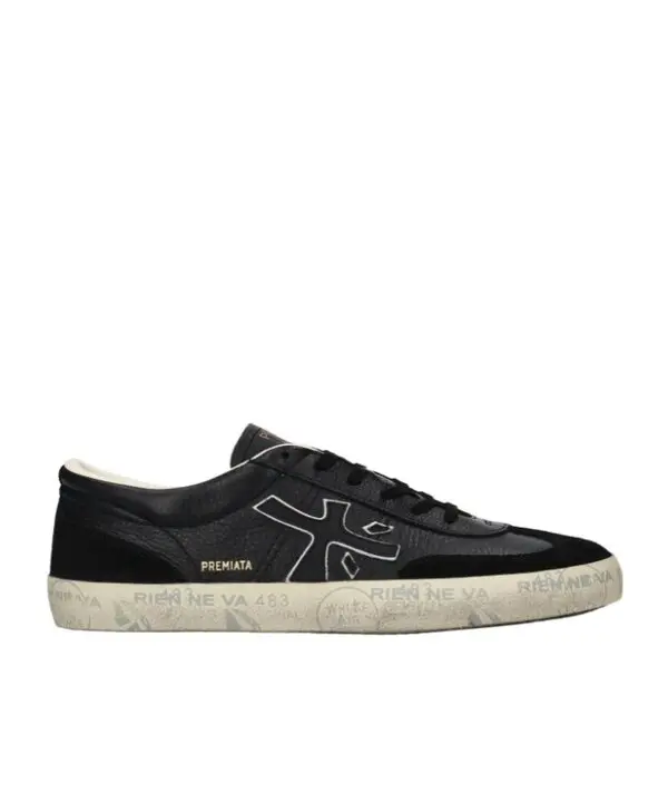 Premiata Round Toe Sneakers - Black