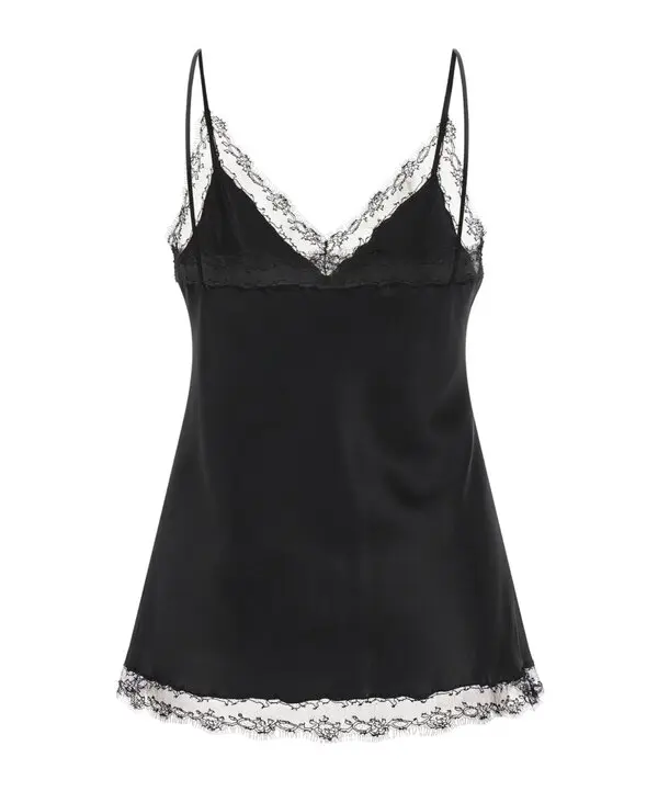 Ermanno Scervino Spaghetti Strap Camisole With Lace Trim