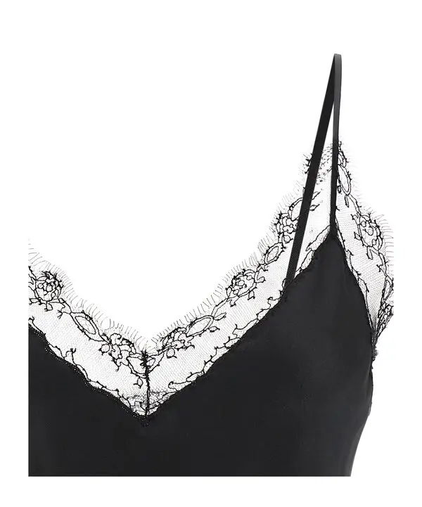 Ermanno Scervino Spaghetti Strap Camisole With Lace Trim
