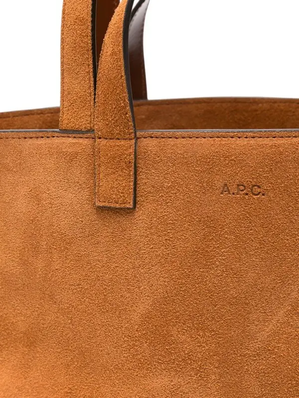 A.p.c. Logo-embossed Suede Tote Bag